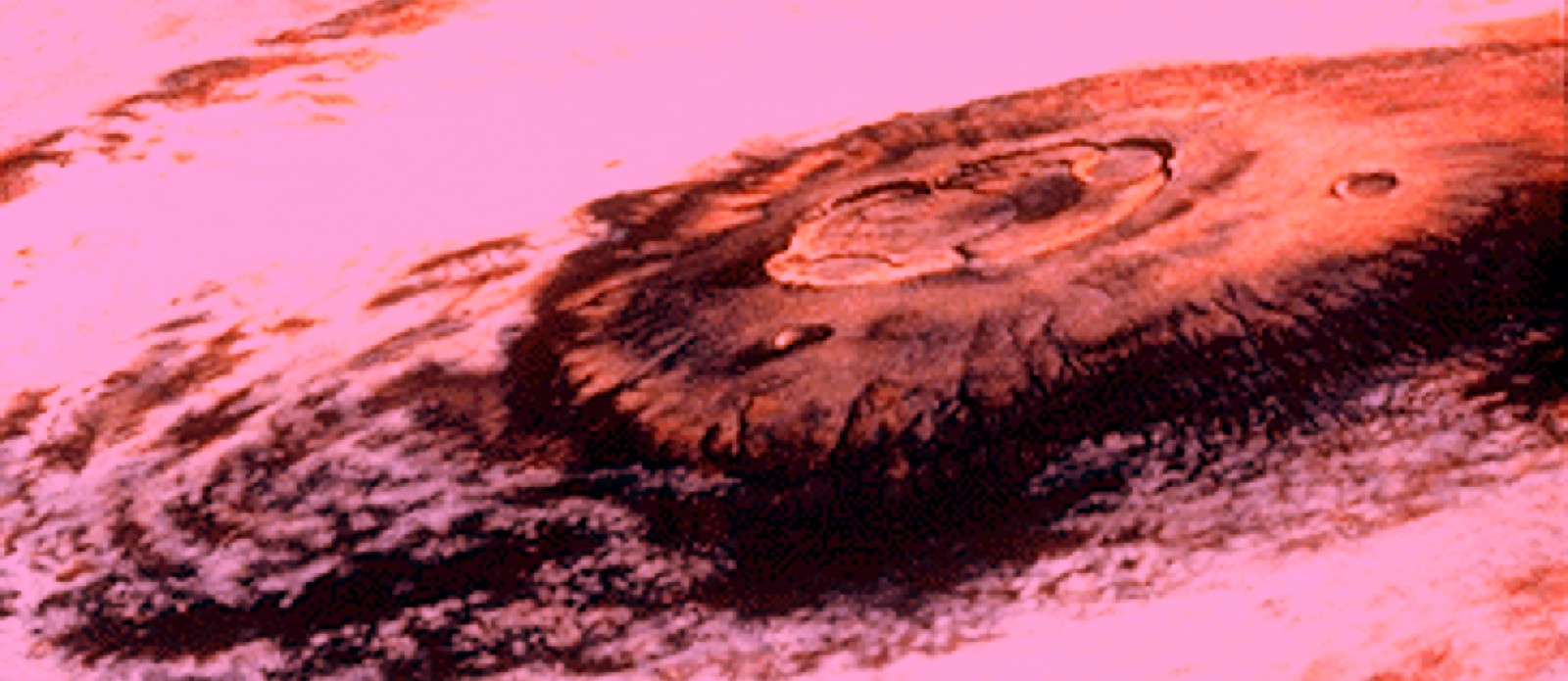 How high is the Martian volcano Olympus Mons?